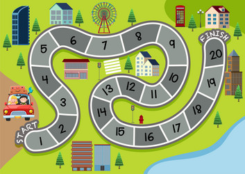 Numbers boardgame Royalty Free Vector Image - VectorStock