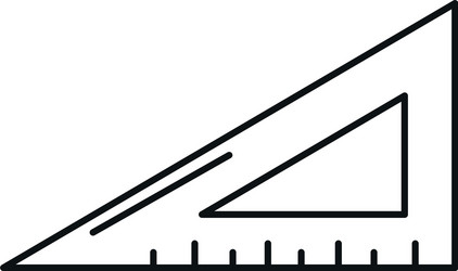 Back to school green ruler measuring supply icon Vector Image