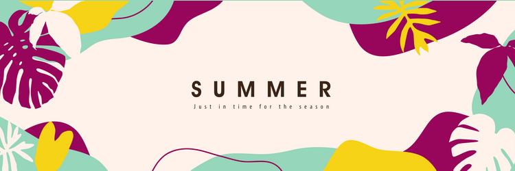 Colorful summer background layout banner Vector Image