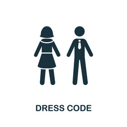 No dress code icon monochrome simple sign from Vector Image