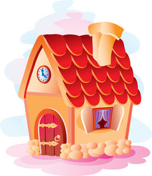 Comic house for fairy tales Royalty Free Vector Image