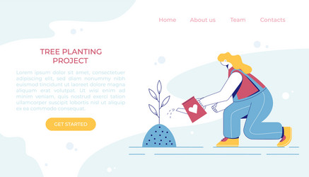 Tree planting concept Royalty Free Vector Image