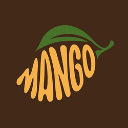 Fresh orange fruit typography sign Royalty Free Vector Image