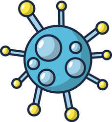 Coliform bacteria icon cartoon style Royalty Free Vector