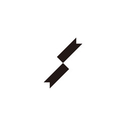 Letter s slice line geometric symbol simple logo Vector Image