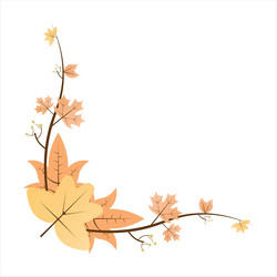 Autumn leaf corner Royalty Free Vector Image - VectorStock