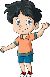 Cartoon little boy scout Royalty Free Vector Image