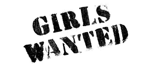 Girls wanted rubber stamp Royalty Free Vector Image