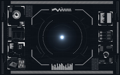 Real-time radar monitor Royalty Free Vector Image