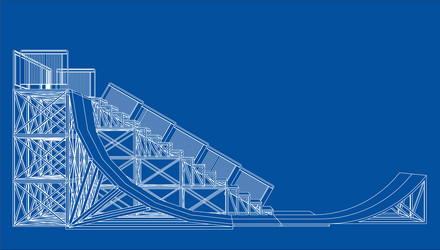 Ramp concept outline Royalty Free Vector Image