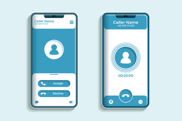 Phone call screen interface Royalty Free Vector Image