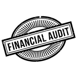 Financial audit rubber stamp Royalty Free Vector Image