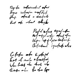 Handwritten unreadable text Royalty Free Vector Image