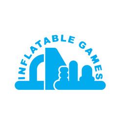 Water games logo emblem for inflatable park Vector Image