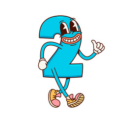 Cute and funny colorful 11 number characters Vector Image