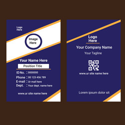 Professional id card design Royalty Free Vector Image