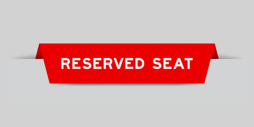 Red color inserted label with word reservation Vector Image