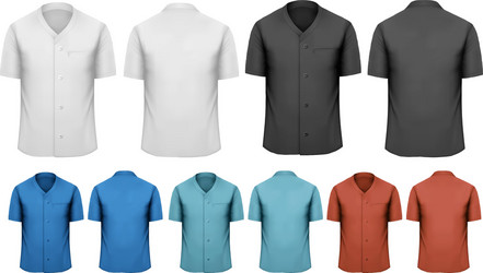 Set of white and black colorful work clothes Vector Image