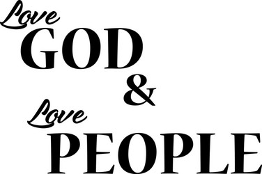 Christian slogan design - love all serve Vector Image