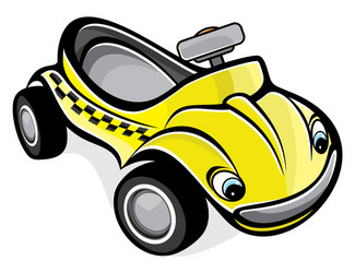 Cute race car Royalty Free Vector Image - VectorStock