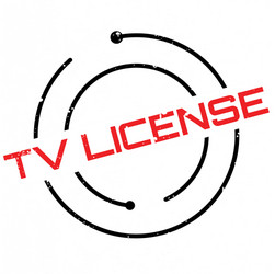 Tv license rubber stamp Royalty Free Vector Image
