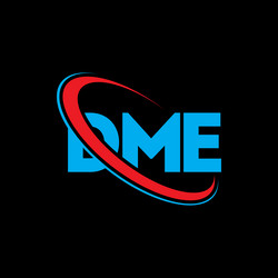 Dme letter logo design in six style polygon Vector Image