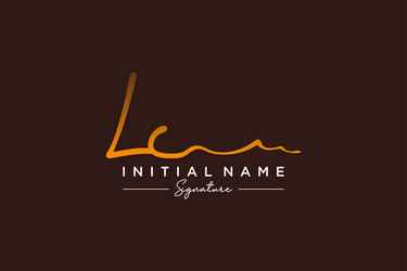 Initial lc signature logo template hand drawn Vector Image