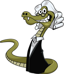 Snakes with wooden signs Royalty Free Vector Image