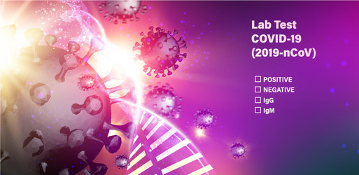 Lab test check list on covid-19 computer model Vector Image