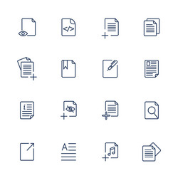 Document office icons Royalty Free Vector Image