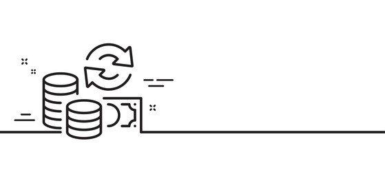 Change money line icon currency exchange sign Vector Image