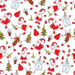 Vintage christmas seamless pattern Royalty Free Vector Image