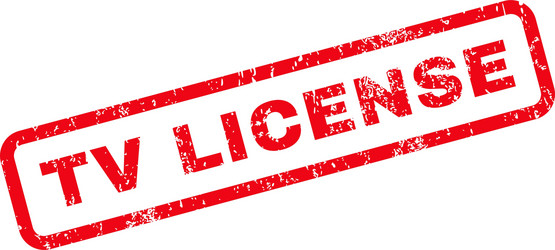 Tv license rubber stamp Royalty Free Vector Image