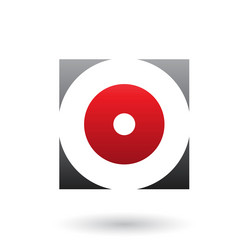 Bold red icon for letter o Royalty Free Vector Image