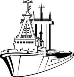 Simple Tugboat Drawing
