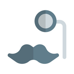 Hipster dandy mustache with a single lens glass Vector Image