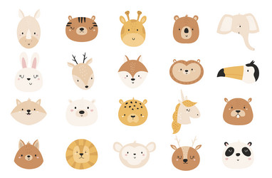 Woodland animals set Royalty Free Vector Image