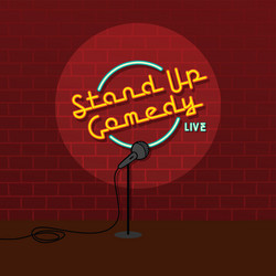 Stand up comedy open mic Royalty Free Vector Image