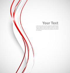 Abstract template red background curve line Vector Image