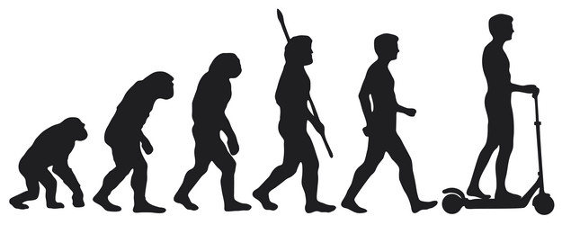 Evolution of Man Cartoon Royalty Free Vector Image