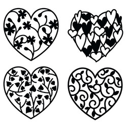 Love shape design bundle Royalty Free Vector Image