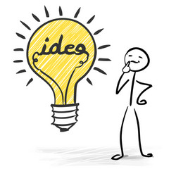 Thinking and choosing between different choices Vector Image