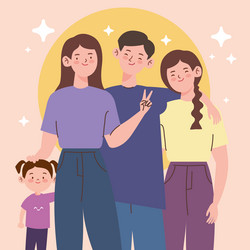 Family Four Members Vector Images (83)