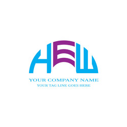 Hew letter logo creative design with graphic Vector Image
