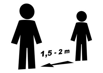 Safe distance cz Royalty Free Vector Image - VectorStock