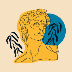 Ancient greek sculpture greece mythology statue Vector Image