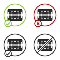 Filled outline false jaw icon isolated on white Vector Image