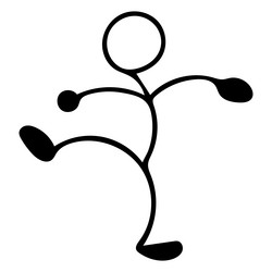 Leaning stickman Royalty Free Vector Image - VectorStock