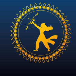 Lord ram arm with bow and arrow design Royalty Free Vector