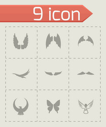 Wing icon set Royalty Free Vector Image - VectorStock